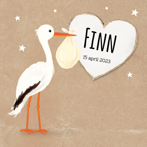 Geboortekaartjes met ooievaar maken | Hierbenik.nl